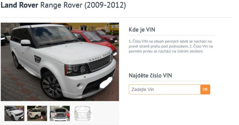 Dekodér VIN Land Rover - Kde-je-vin.com - Najít VIN